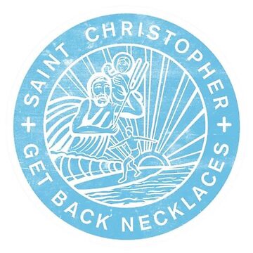 "st christopher pendant necklace surfer vsco blue" Sticker for Sale by ...