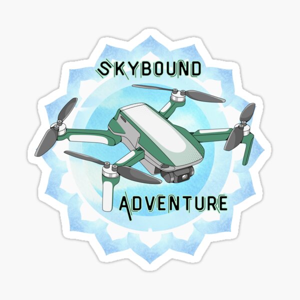"Drone Skybound Adventure" Sticker for Sale by BlueTractor | Redbubble