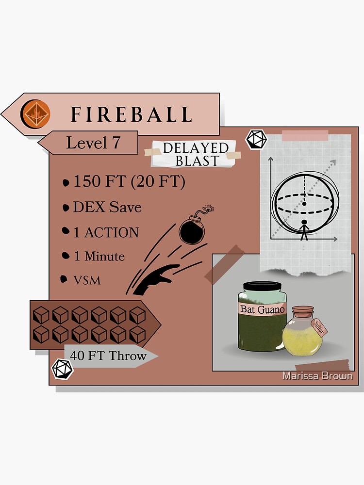 "Delayed Blast Fireball" Sticker for Sale by mrbrown3 | Redbubble