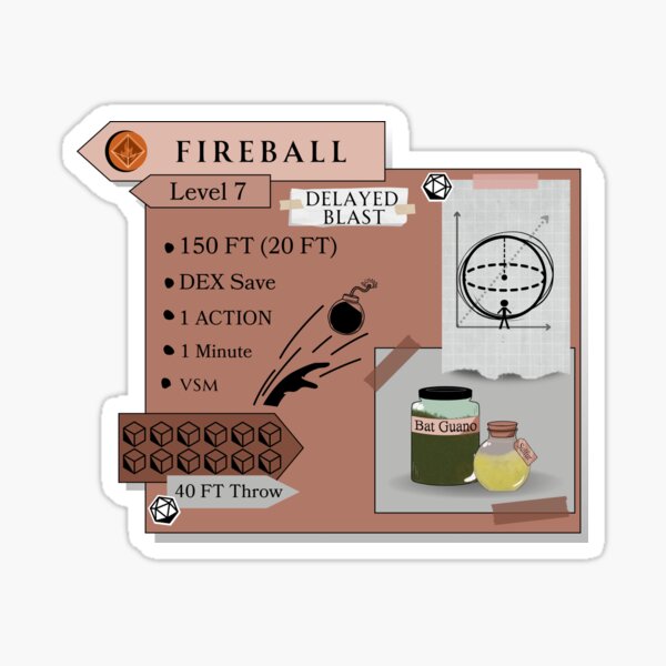 "Delayed Blast Fireball" Sticker for Sale by mrbrown3 | Redbubble