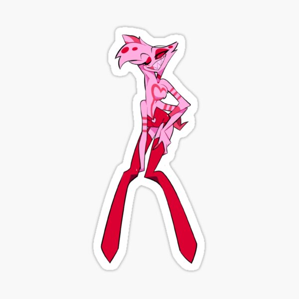 "Angel Dust Valentine Standee Design - Hazbin Hotel" Sticker for Sale ...