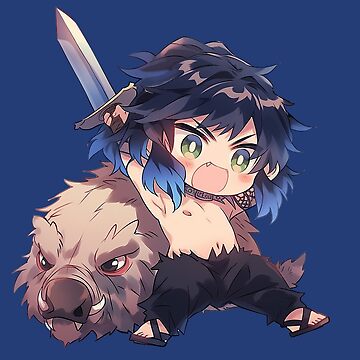 "chibi boar demon fighter fan art" Sticker for Sale by letsvg | Redbubble