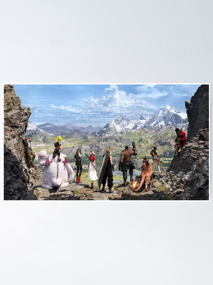 "Cloud, Aerith, Tifa, Barret, Red XIII, Cid, Yuffie, Vincent, Cait Sith ...