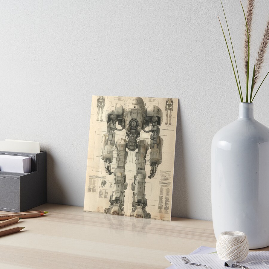 "Battlemech Blueprints" Poster for Sale by retro-typo | Redbubble