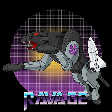 "Ravage Decepticon Transformer G1" Sticker for Sale by kazzoie | Redbubble