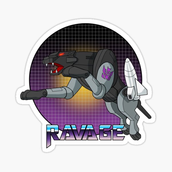 "Ravage Decepticon Transformer G1" Sticker for Sale by kazzoie | Redbubble
