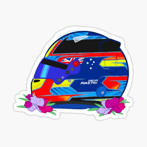 "Oscar Piastri 2024 Helmet Design " Sticker for Sale by OriDraws ...