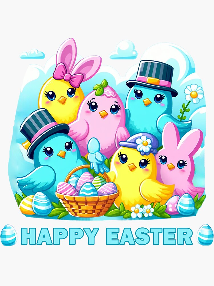 "Easter Peeps Vinyl" Sticker for Sale by Echonn | Redbubble