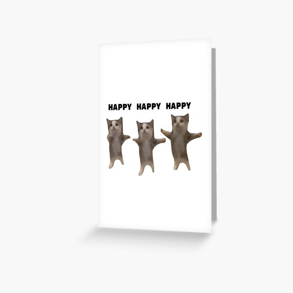 "Hapi Cat Dance" Greeting Card for Sale by sholikinbadiii | Redbubble