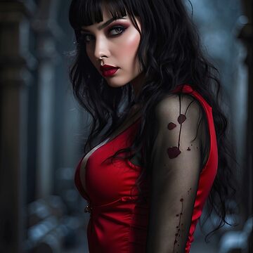 "The Seduction of Vampirella" Sticker for Sale by Samantha-AI | Redbubble