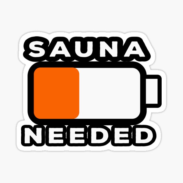 "We all need sauna | awesome sticker wellness aesthetic" Sticker for ...