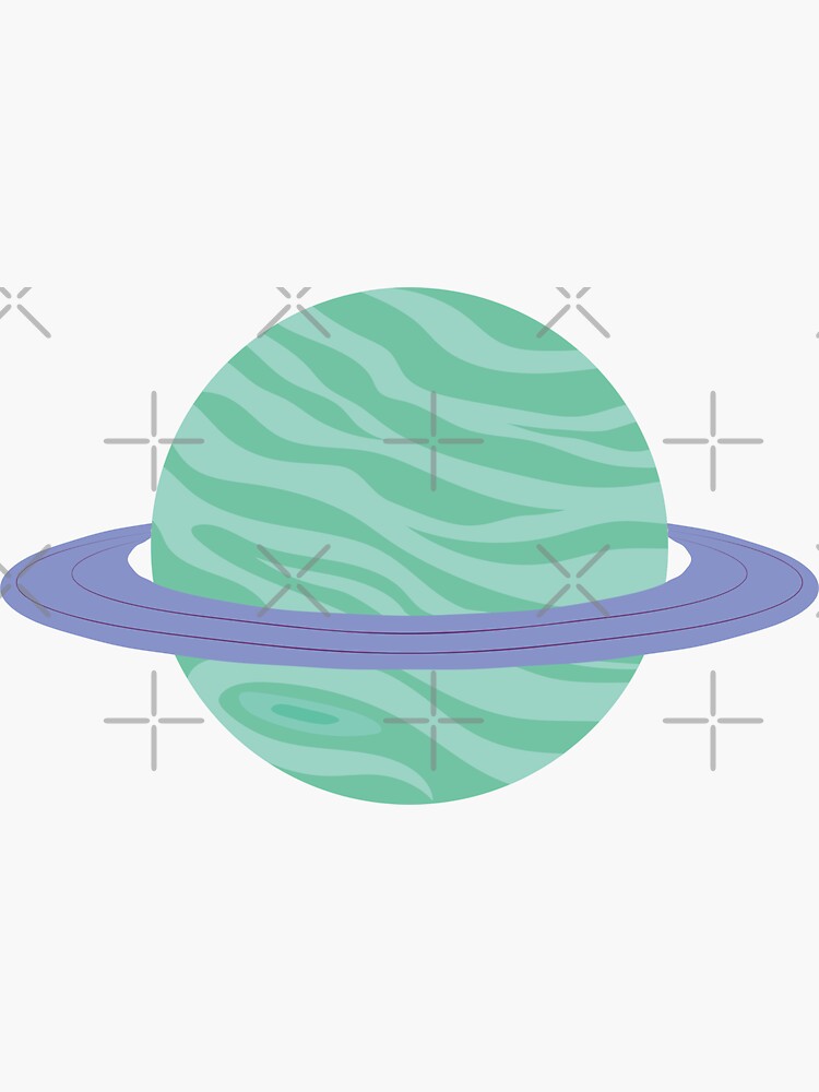 "Alien Aesthetic Saturn in Light Green and Purple" Sticker for Sale by ...