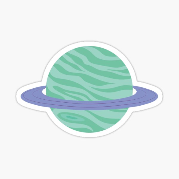 "Alien Aesthetic Saturn in Light Green and Purple" Sticker for Sale by ...