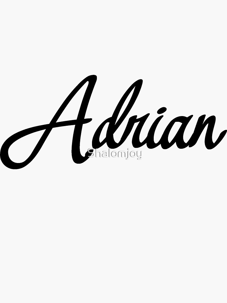 "Adrian" Sticker for Sale by Shalomjoy | Redbubble