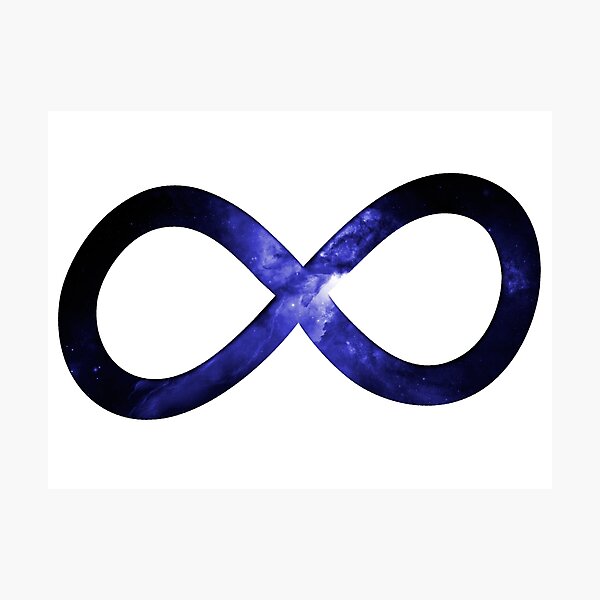 "Blue Space Infinity Symbol" Photographic Print by DIMIART | Redbubble
