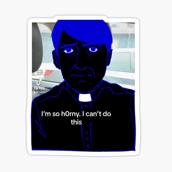 "john ward tiktok priest meme" Sticker for Sale by kadyjerry | Redbubble