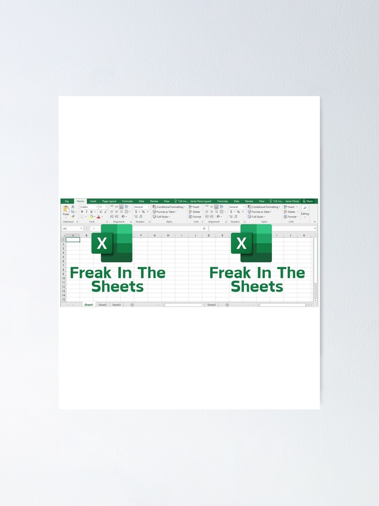 "Freak In The Sheets - Excel Spreadsheet Lover Worker" Poster for Sale ...