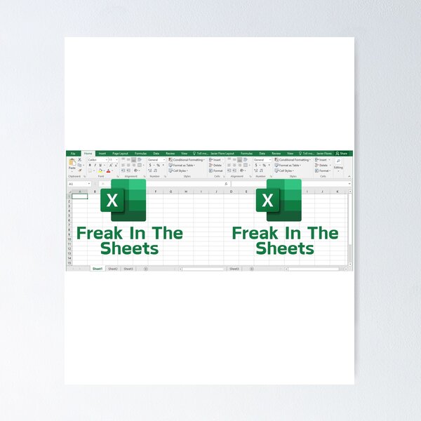 "Freak In The Sheets - Excel Spreadsheet Lover Worker" Poster for Sale ...