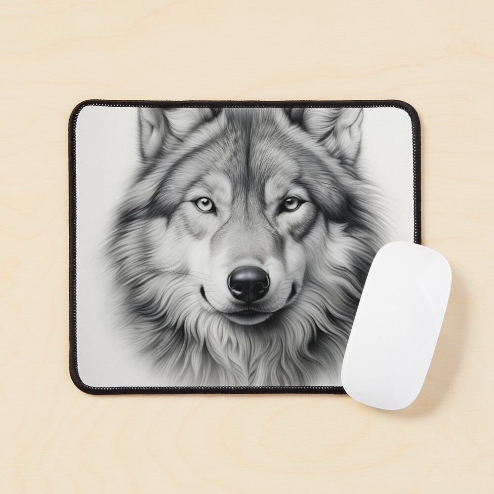"Black and white Wolf pencil drawing " Sticker for Sale by Pencil-Art ...