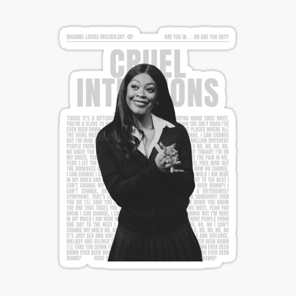 "'CRUEL INTENTIONS' (Rhianne-Louise McCaulsky) design" Sticker for Sale ...