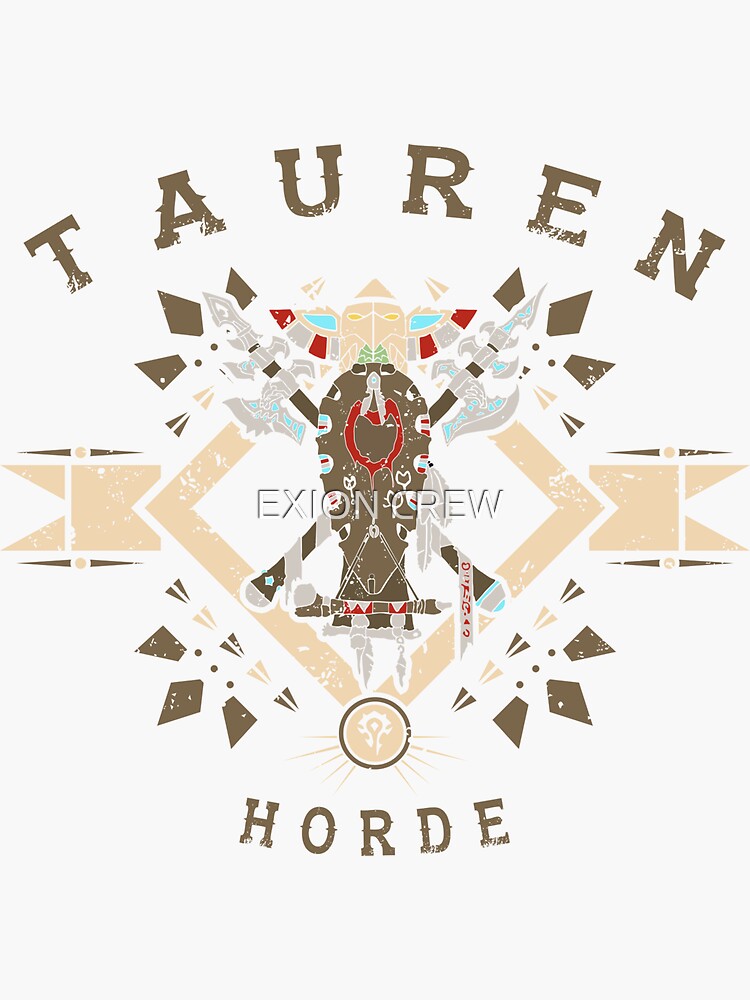 "TAUREN - TRIBAL CREST" Sticker for Sale by EXION CREW | Redbubble