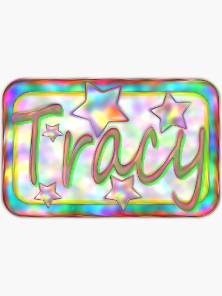 "Tracy Name Word" Sticker for Sale by M-Lorentsson | Redbubble