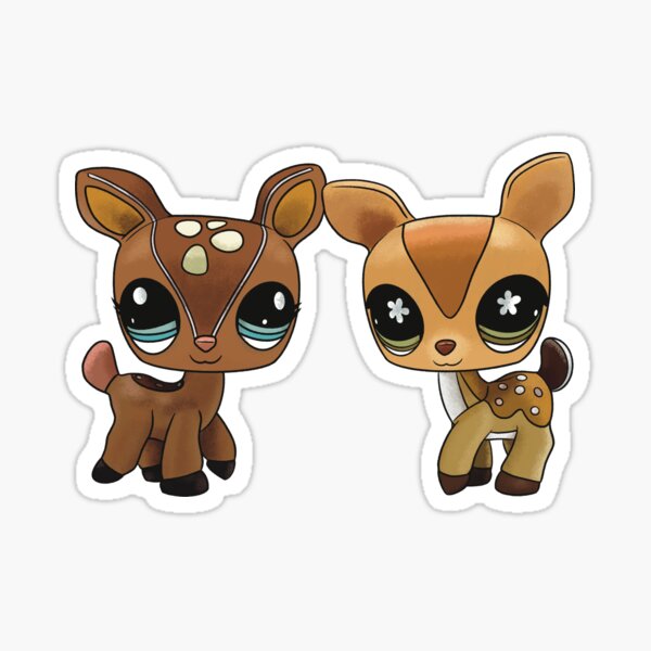 "LPS Deer #2499 and #634" Sticker for Sale by daniasdesigns | Redbubble