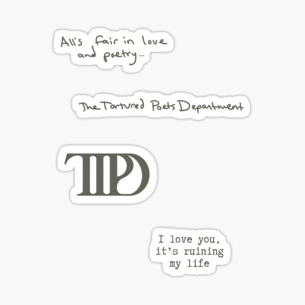 "TTPD set" Sticker for Sale by cmbonde31 | Redbubble