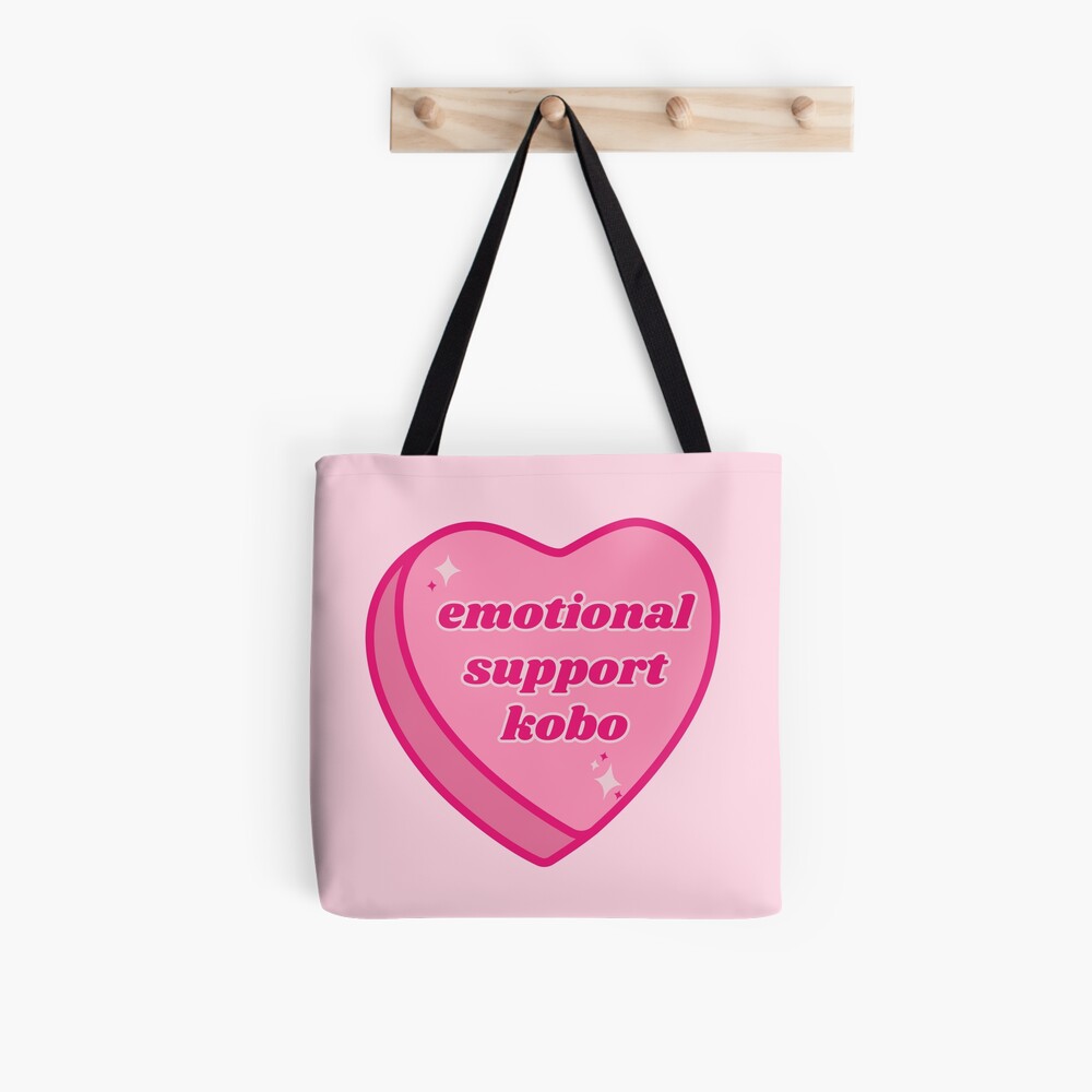 "Emotional Support Kobo - Pink" Sticker for Sale by BecomingBookish ...