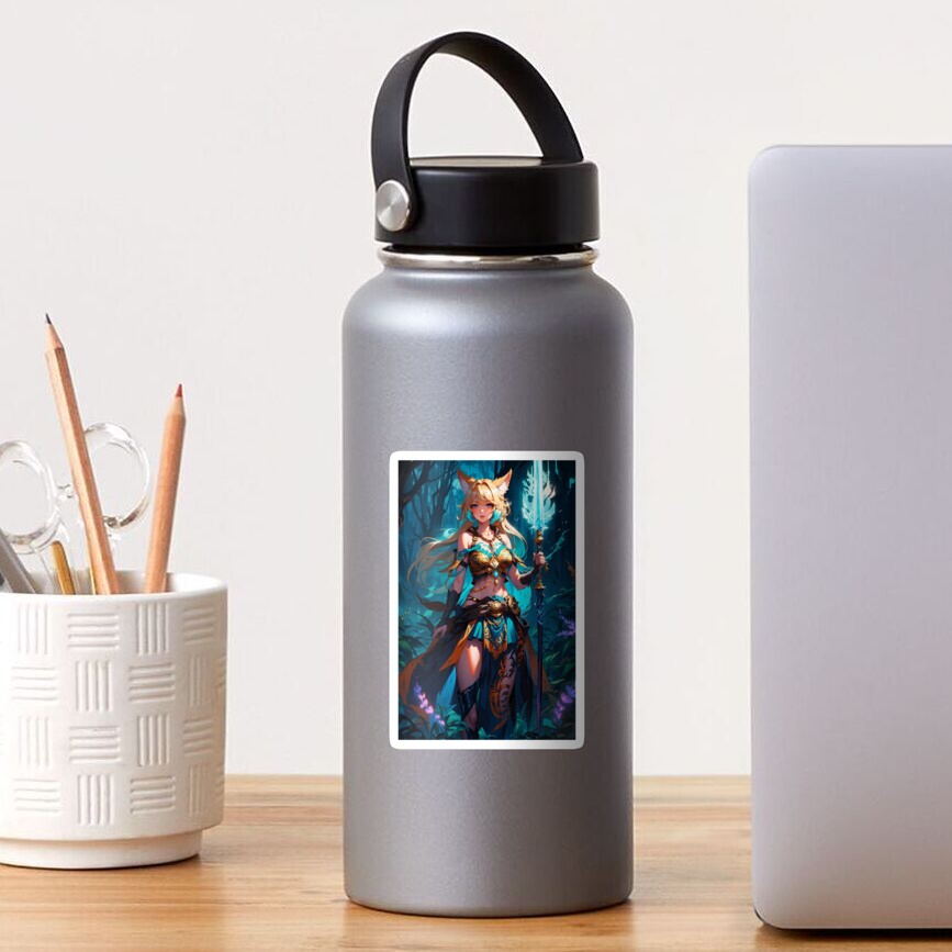 "Whiskered Wanderer - Cat Anime Girl" Poster for Sale by ShiroStore ...