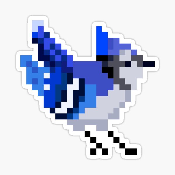 "Pixel Bluejay" Sticker for Sale by eeszarek | Redbubble