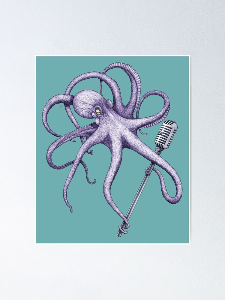 Póster «Seff the Singer - The Sea Bed Band - Pulpo» de ShorelineSally ...