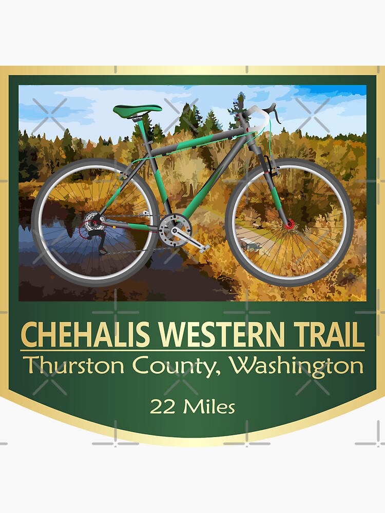 "Chehalis Western Trail (bike2)" Sticker for Sale by curranmorgan ...