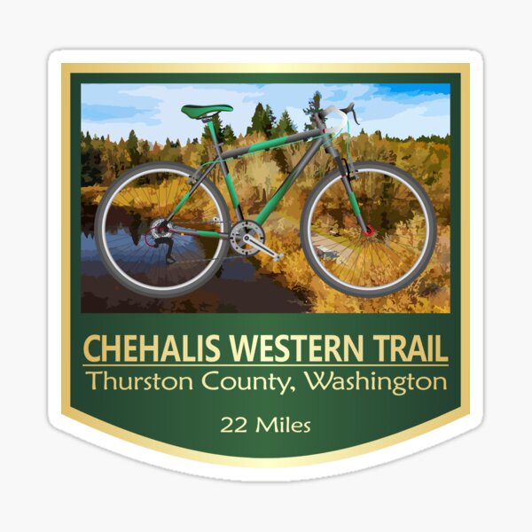 "Chehalis Western Trail (bike2)" Sticker for Sale by curranmorgan ...
