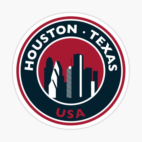 "Houston Texas Football Team Round Logo" Sticker for Sale by DecoDots ...