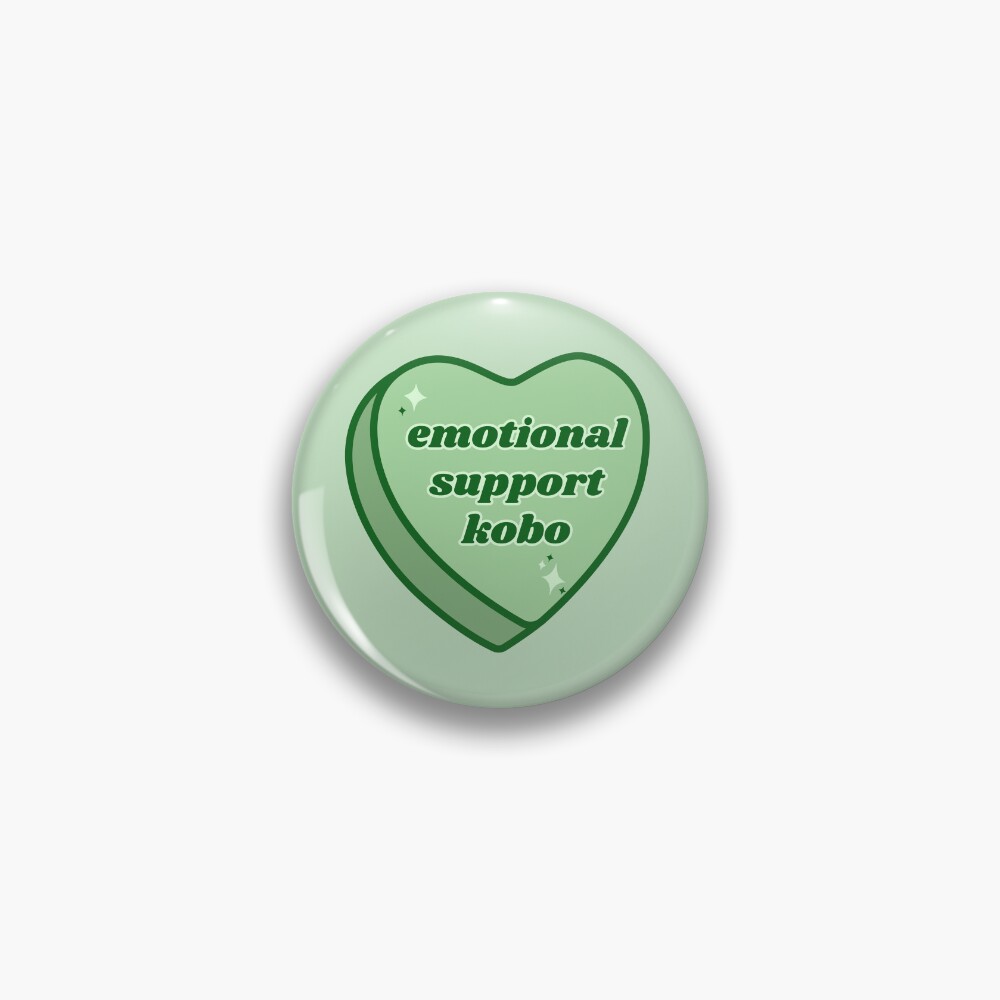 "Emotional Support Kobo - Green" Sticker for Sale by BecomingBookish ...