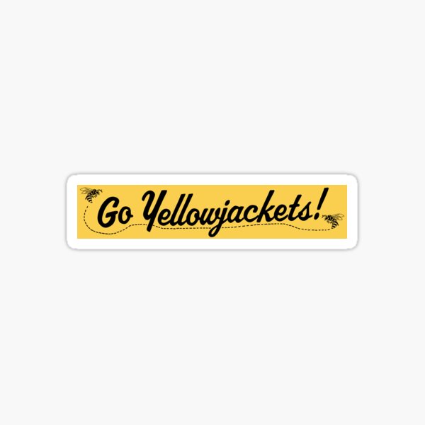 "Go Yellowjackets" Sticker for Sale by Sturdust | Redbubble