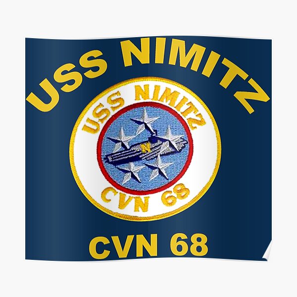 "Crest of USS Nimitz for Dark Backgrounds" Poster for Sale by ...