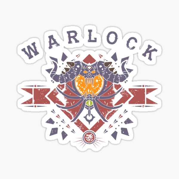 "WARLOCK - TRIBAL CREST" Sticker for Sale by EXION CREW | Redbubble