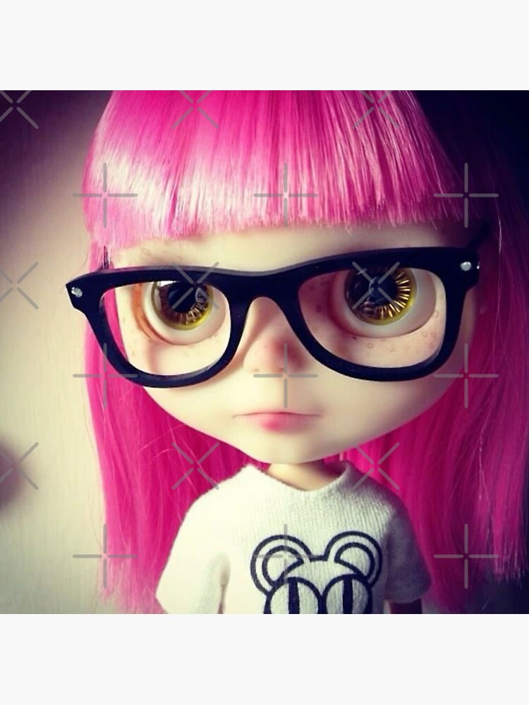 "Nerd blythe doll tote bag" Sticker for Sale by prettyuglyangel | Redbubble