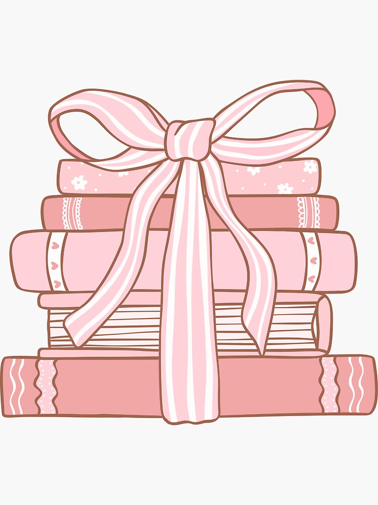 "Coquette book with pink bow and pearl, vintage coquette" Sticker for ...