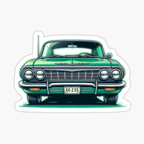 "60s Chevrolet Impala" Sticker for Sale by VintageCarsShop | Redbubble