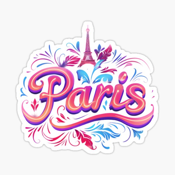 "Paris Logo" Sticker by Jackflash2023 | Redbubble
