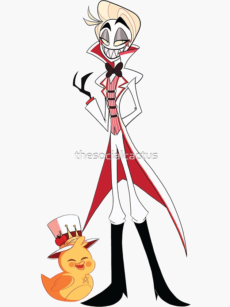 "hazbin hotel Lucifer Duck" Sticker for Sale by thesocialcactus | Redbubble
