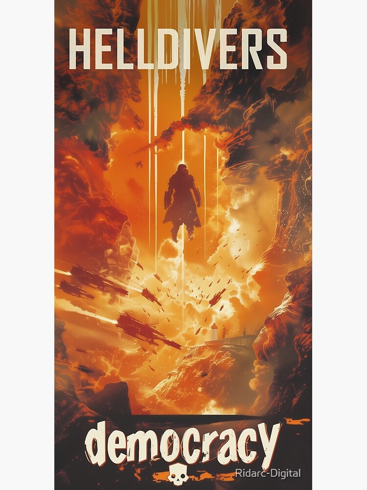 "Helldiver Democracy ART" Poster for Sale by Ridarc-Digital | Redbubble