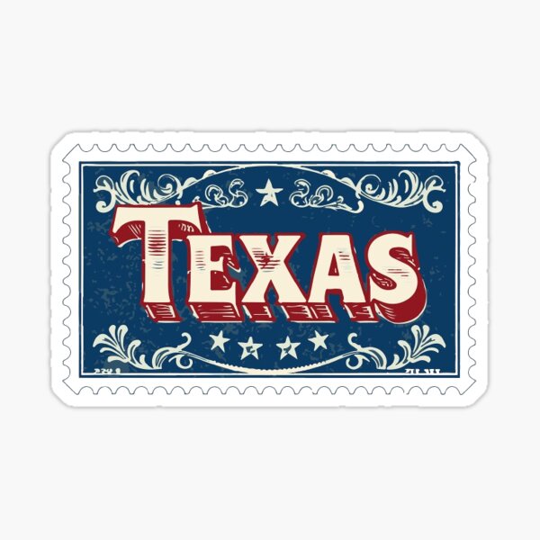 "Texas stamp stamp" Sticker for Sale by Valnan | Redbubble