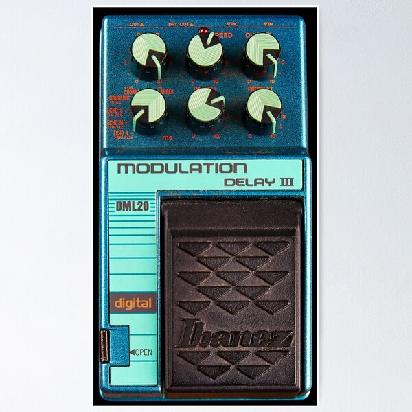 "Guitar Pedal Ibanez DML 20 Modulation Delay III Aqua" Poster for Sale by imagepro | Redbubble