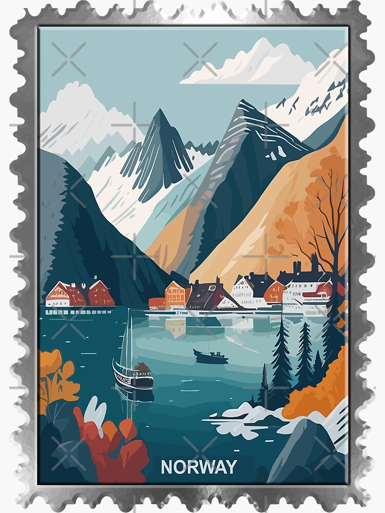 "Vintage Framed Norway" Sticker for Sale by SoldierAlways | Redbubble