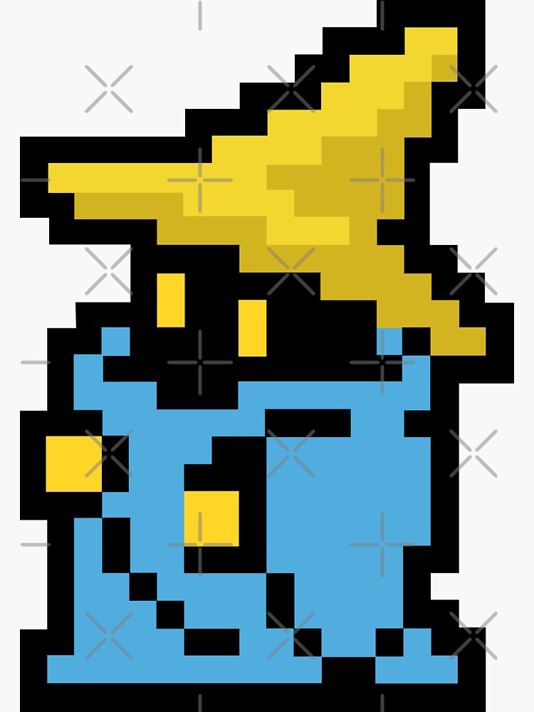 "Black Mage 8BIT" Sticker by artxlife | Redbubble