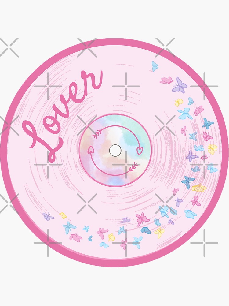 "Lover Vinyl Record - Taylor Swift" Sticker for Sale by PennyLoafer ...